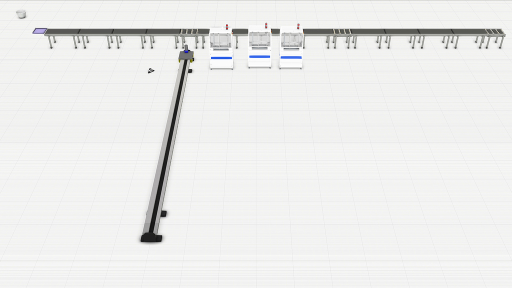 Two-way conveyor/gantry - Layout Configuration - Visual Components - The Simulation Community
