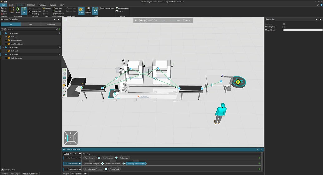 Feeder process stacking products - Process Modeling - Visual Components ...