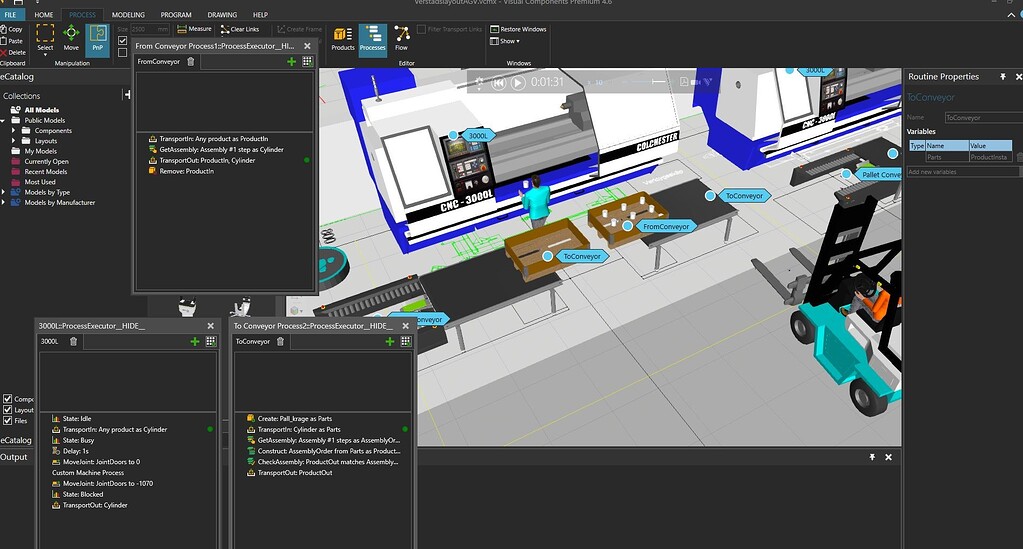 Machine does not process parts from assembly - Process Modeling ...