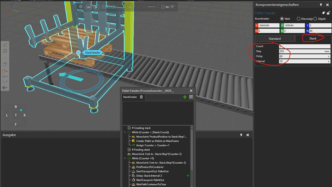 Pallet Feeder is how to achieve a linear array of many Pallets ...
