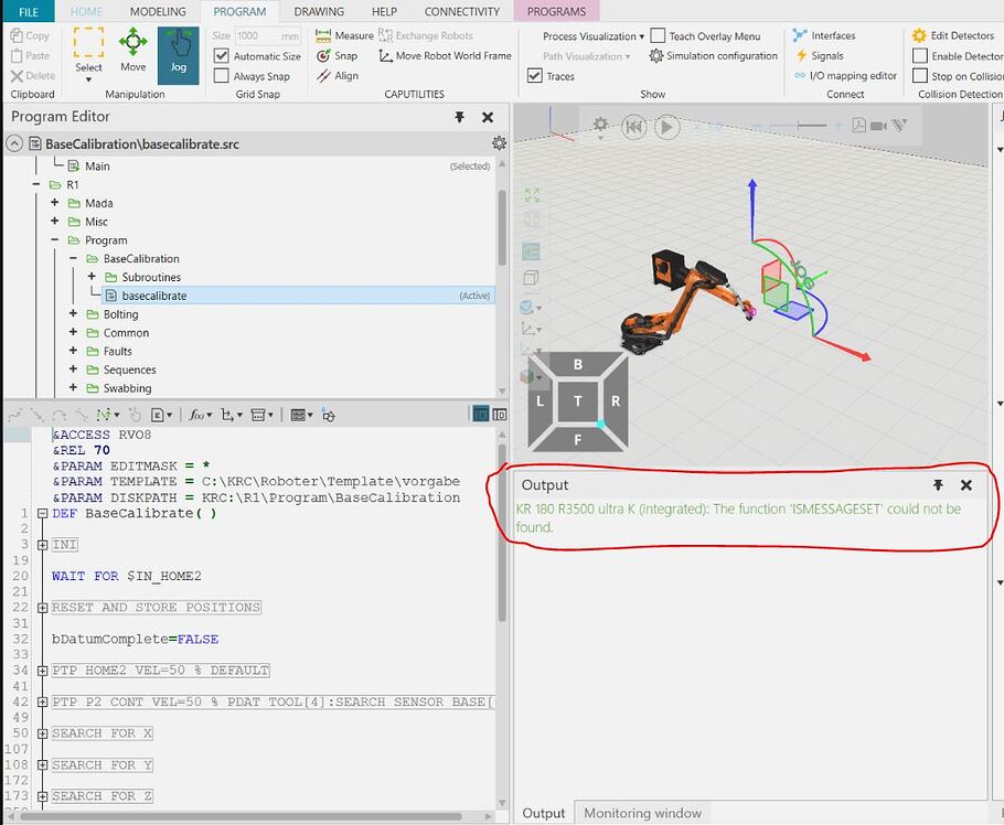 Importing KRL into KUKA.Sim [ Cannot find ISMESSAGESET function ] - Robot Programming - Visual ...