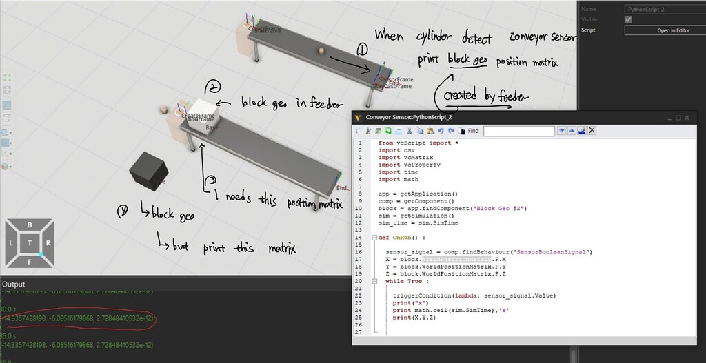 WorldPositionMatrix of created part in feeder - Python Programming - Visual Components - The ...