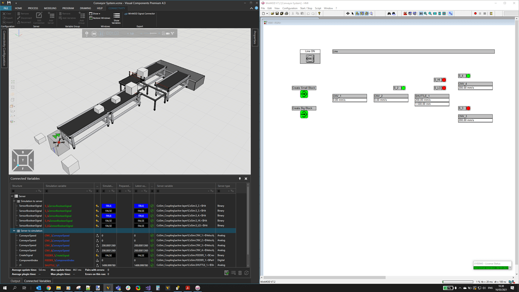 Winmod Signal Connector Visual Components Add On Samples Visual Components The Simulation 3090