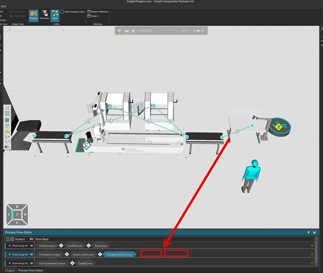 Feeder process stacking products - Process Modeling - Visual Components - The Simulation Community