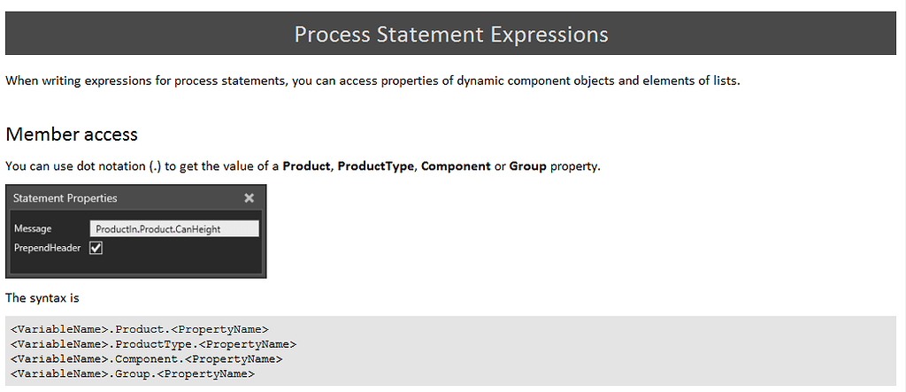 Write Process Statement Expressions - Process Modeling - Visual ...