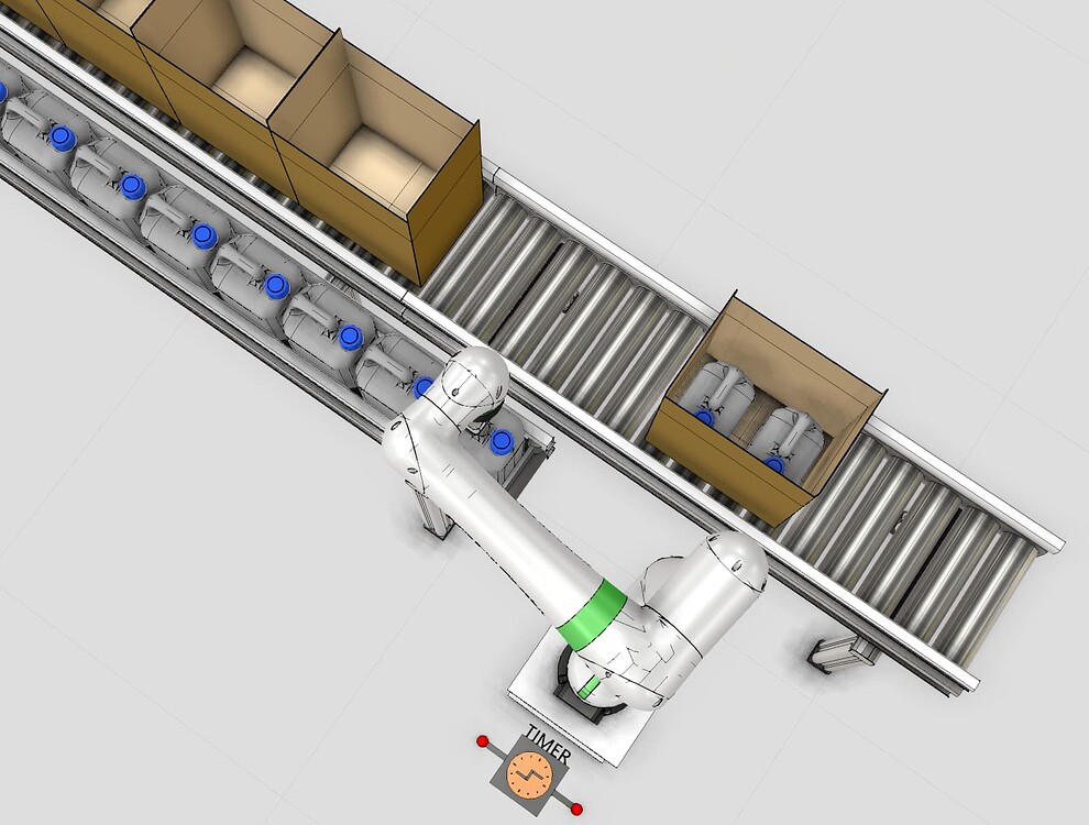 Need help with simple process: stop box, robot load box, box move - Robot Programming - Visual ...