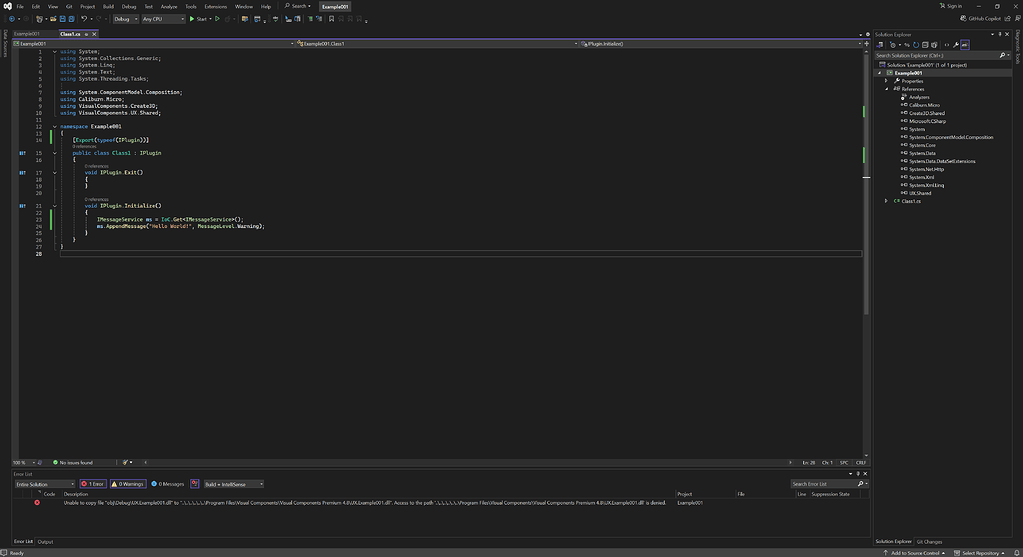 Access to path denied (.NET academy tutorial) - Academy - Visual Components - The Simulation ...