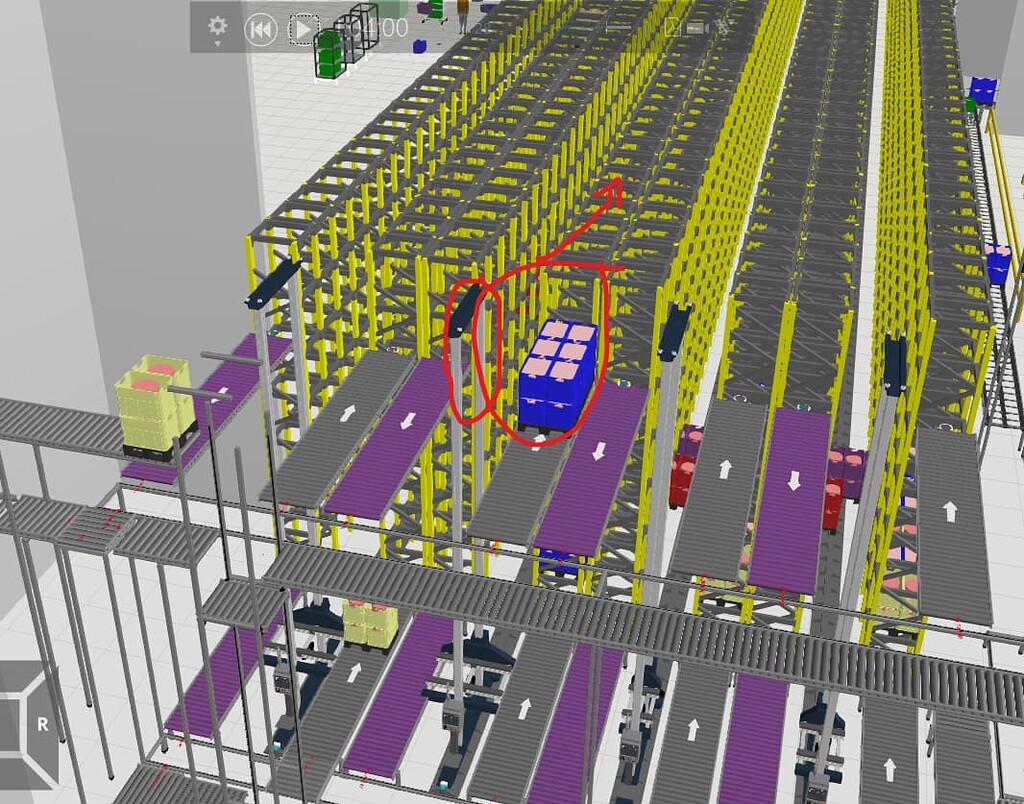 Crane stops storing the products in shelves at 1 hour mark - Process Modeling - Visual ...