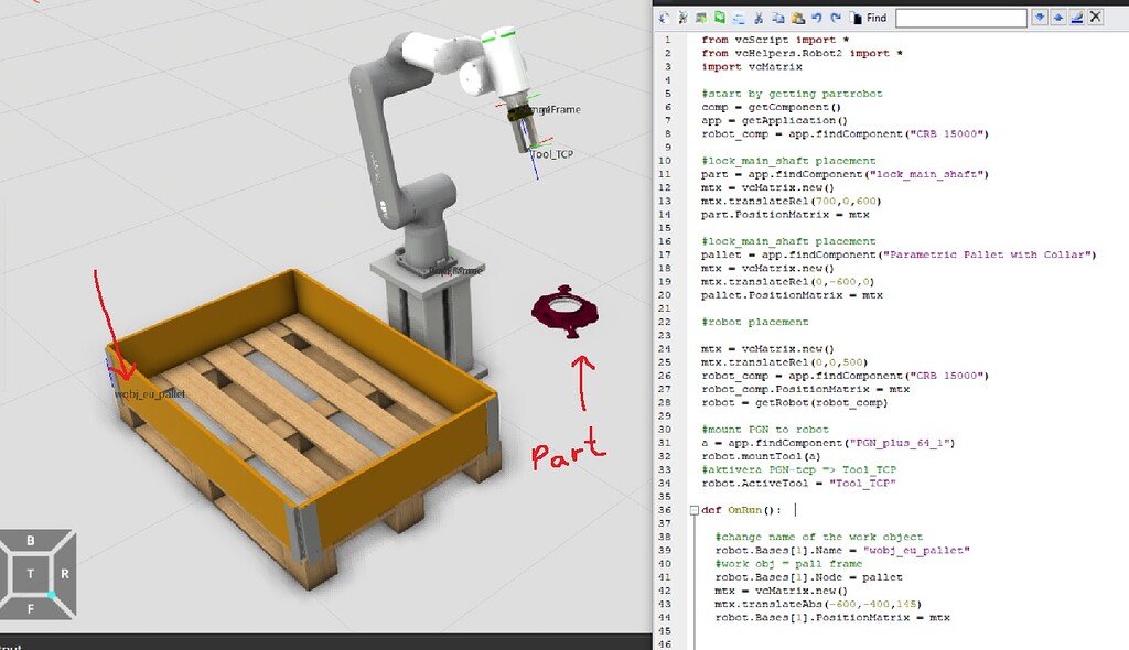 Parts in Base Frame - Python Programming - Visual Components - The Simulation Community