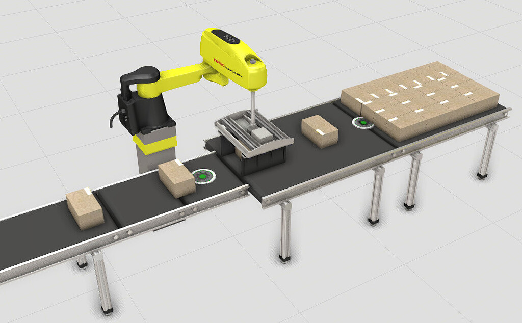 Form Pallet Layer with Robot - Process Modeling - Visual Components - The Simulation Community