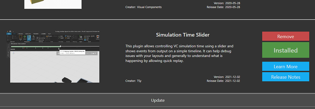 Simulation time slider add-on - Extensions and Python Add-ons - Visual Components - The ...