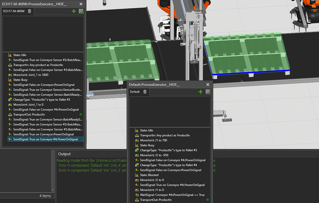 Control synchronous motions on 2 conveyors - Process Modeling - Visual ...