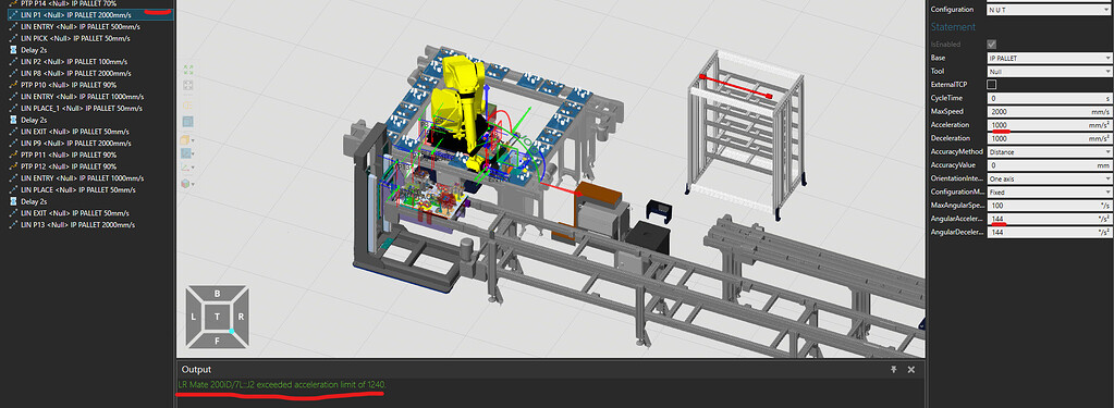 Fanuc robot accleration limit error - Robot Programming - Visual Components - The Simulation ...