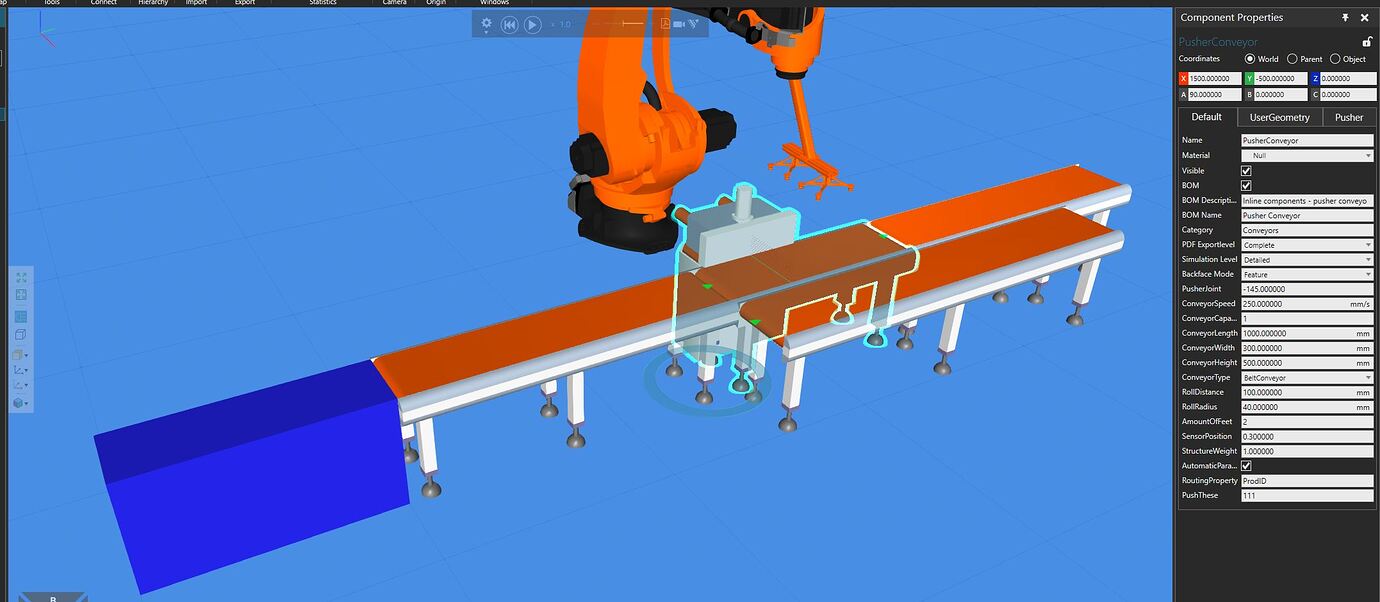 Pusher Conveyor Question - Component Modeling - Visual Components - The Simulation Community