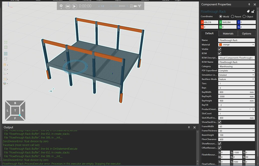 Flowthrough rack slot count - General Questions - Visual Components - The Simulation Community