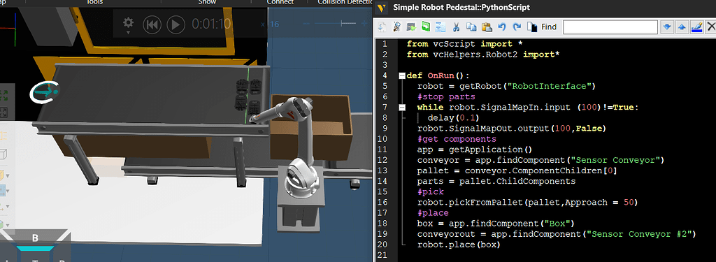 Creating Assembly Using A Component Stop At Sensor Python Programming