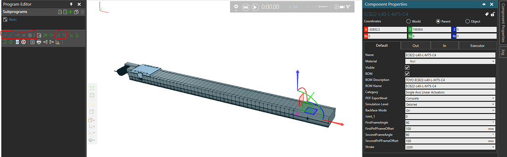 Motion statements "Single Axis Linear Actuators" - Robot Programming - Visual Components - The ...
