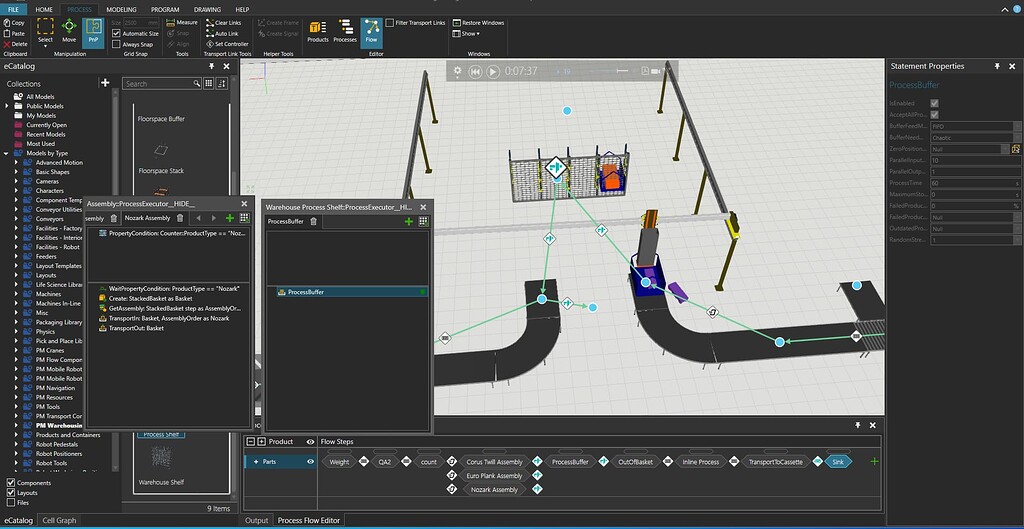 Problem with transporting in and out of buffer - Process Modeling - Visual Components - The ...