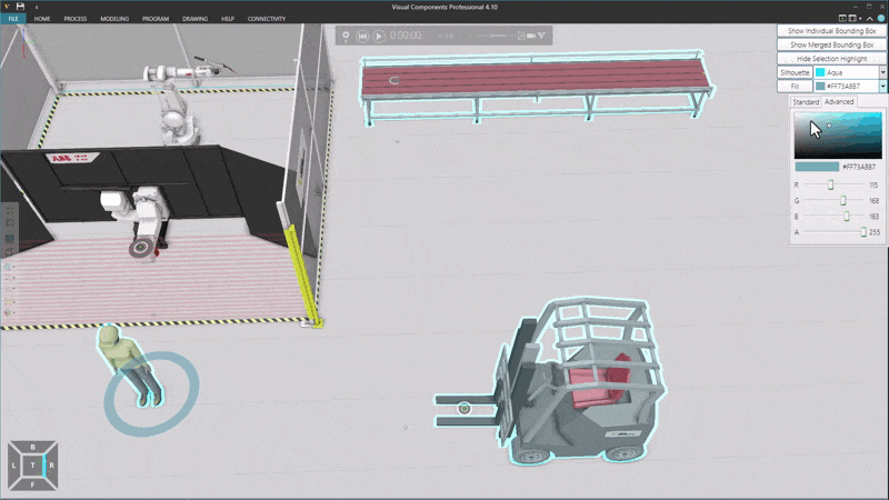 Selection widget - Extensions and Python Add-ons - Visual Components - The Simulation Community