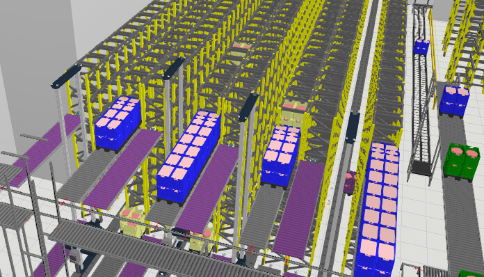 The crane doesn't take the products into the warehouse storage - Process Modeling - Visual ...