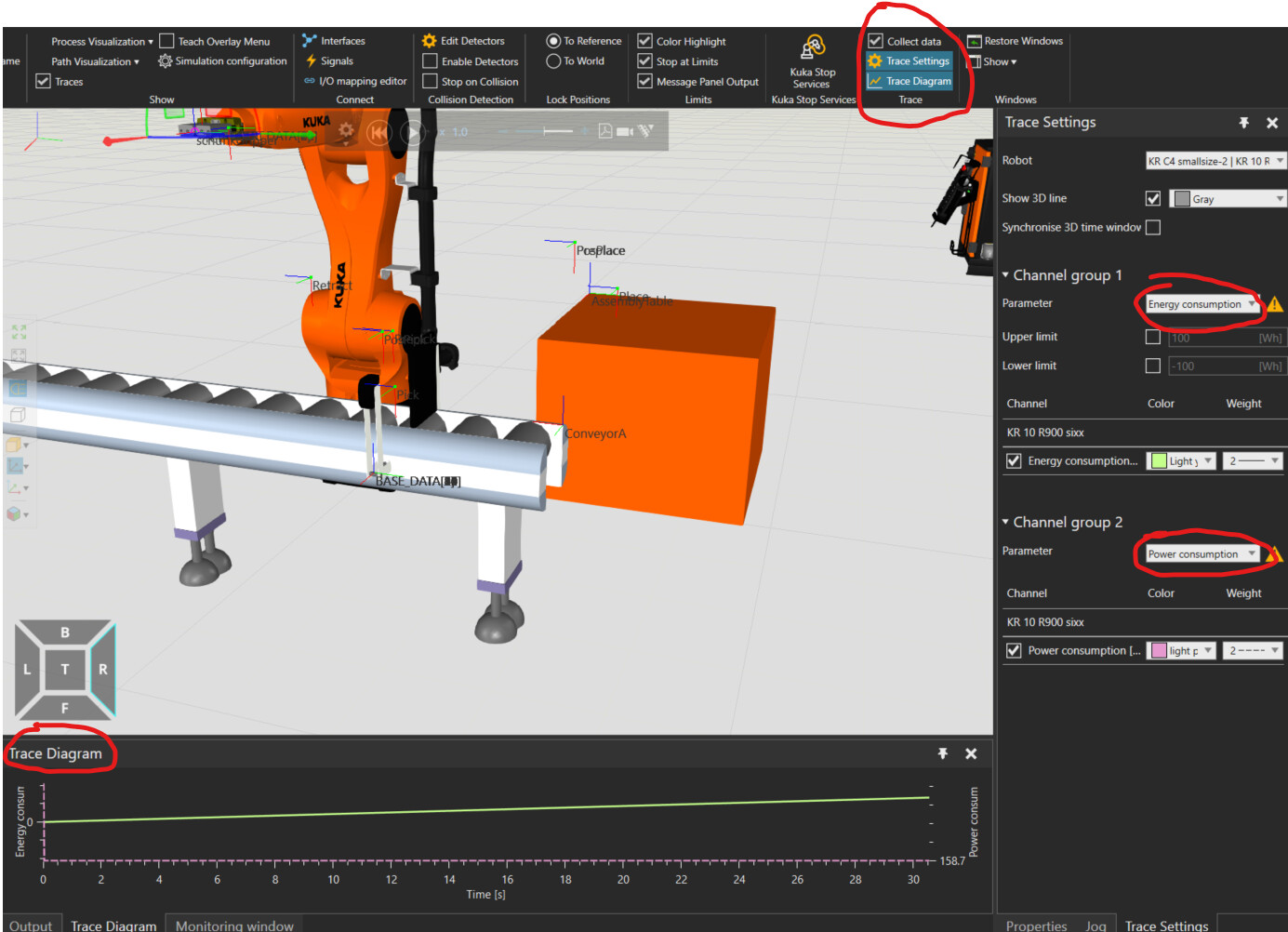Energy consumption from Trace Diagram data - Python Programming - Visual Components - The ...